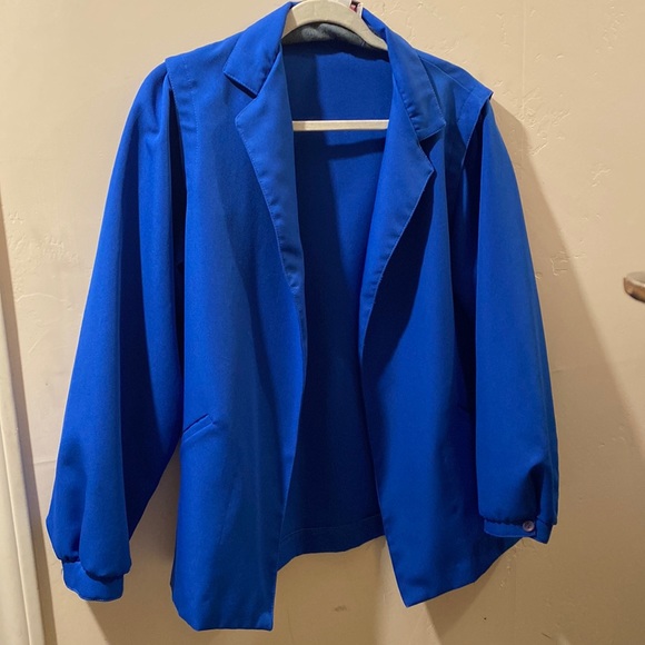 Jackets & Coats | Vintage Electric Blue Jacket | Poshmark